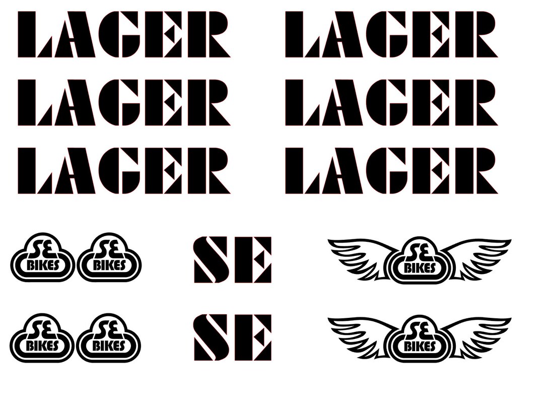 SE Racing LAGER Decal Kit, BMX You Pick Color - Etsy