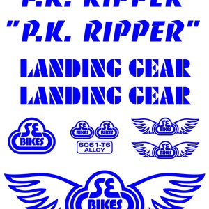 SE Racing PK Ripper Decal Kit for 26" With Landing Gear Fork, BMX You ...
