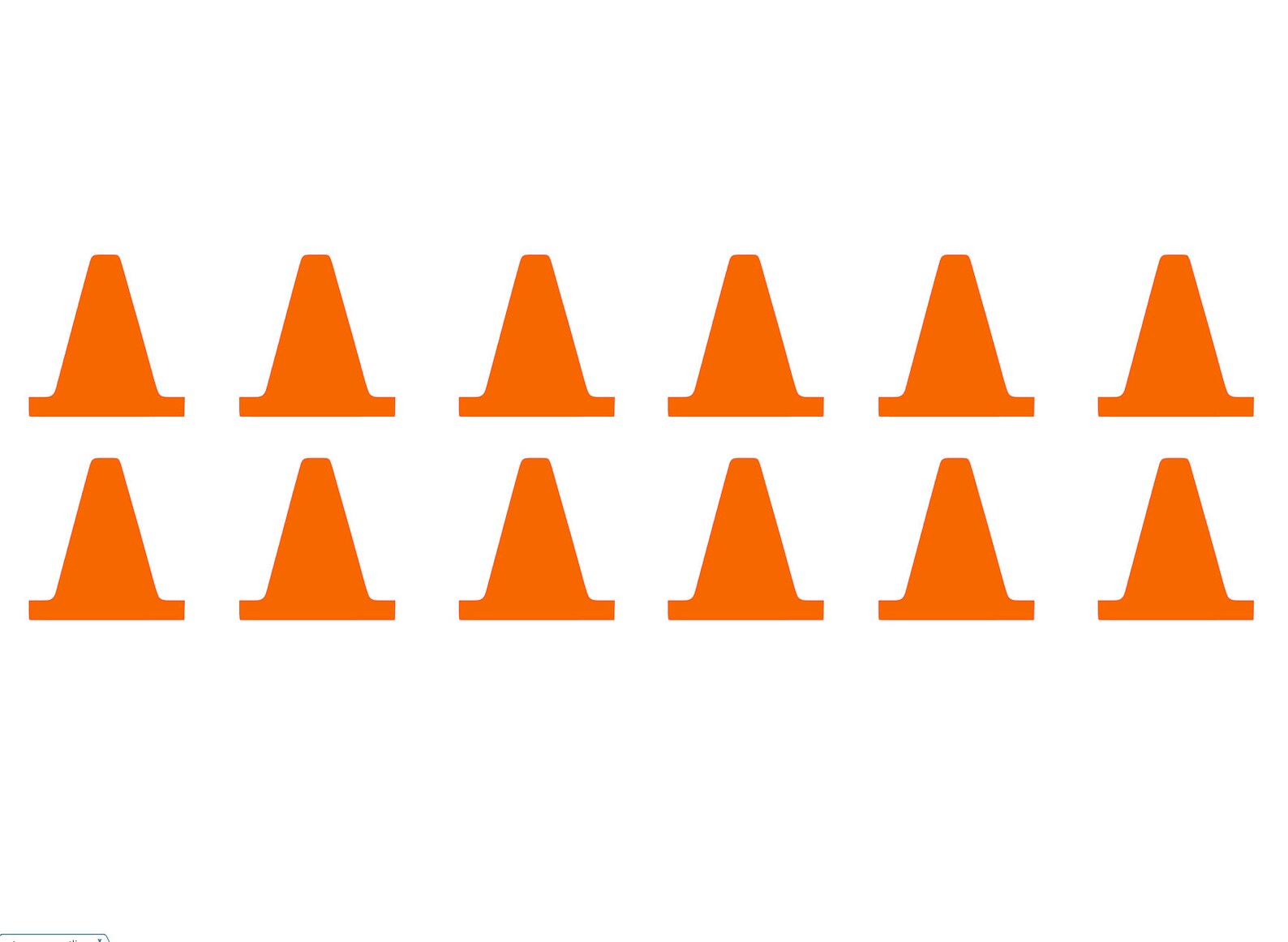 Autocross Cone Sheet – 12 Small Vinyl Road Cones – Custom Color Racing ...