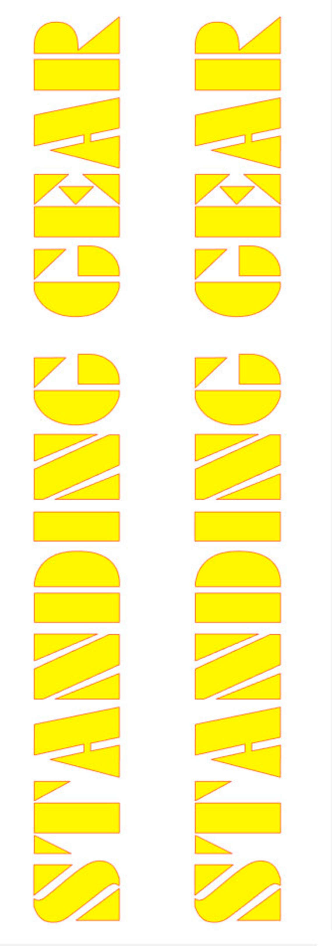 SE Racing Landing Gear-standing Gear Decal Kit for 20 | Etsy