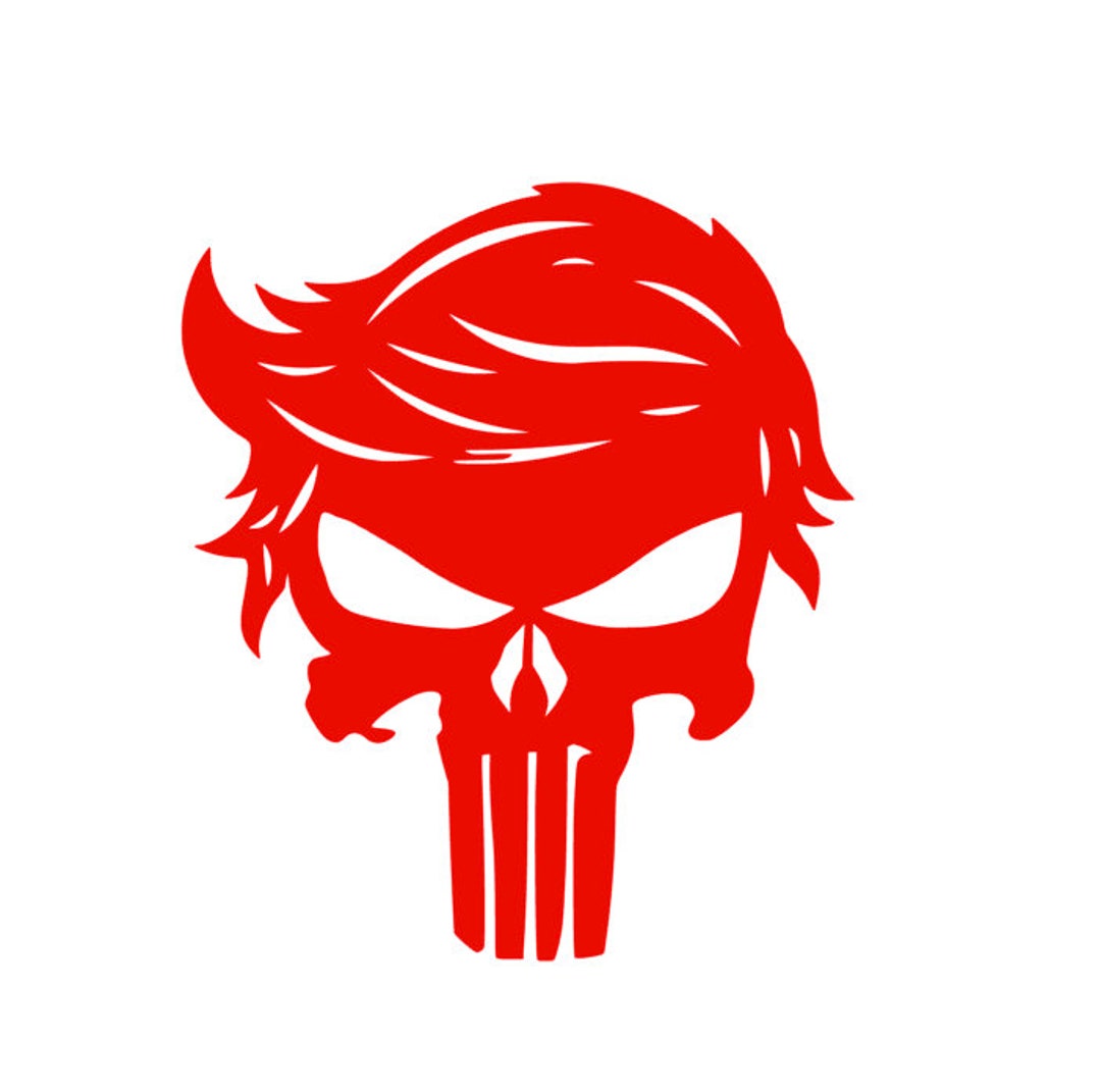Donald Trump Punisher Logo Vinyl Decal - Political Window Sticker (4"x4 ...