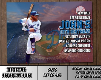 Dodgers invitations | Etsy
