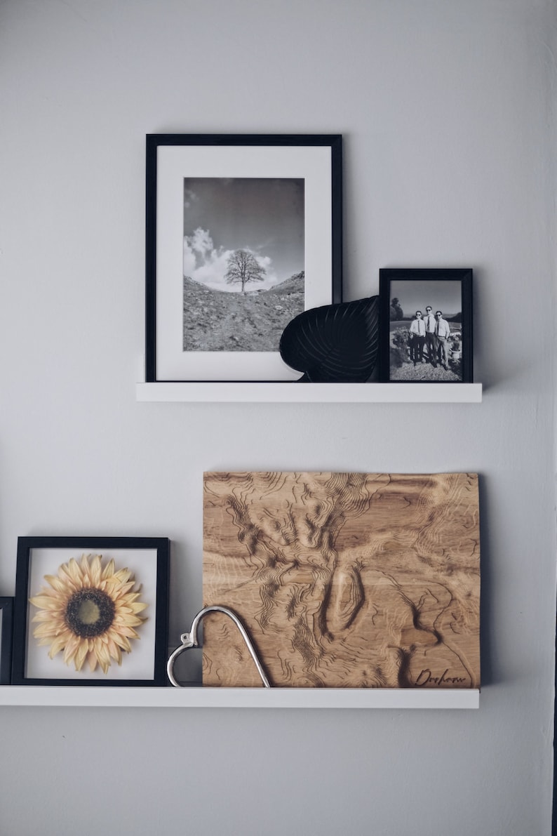 Durham Carved Hardwood Topographic Map. Custom location also | Etsy