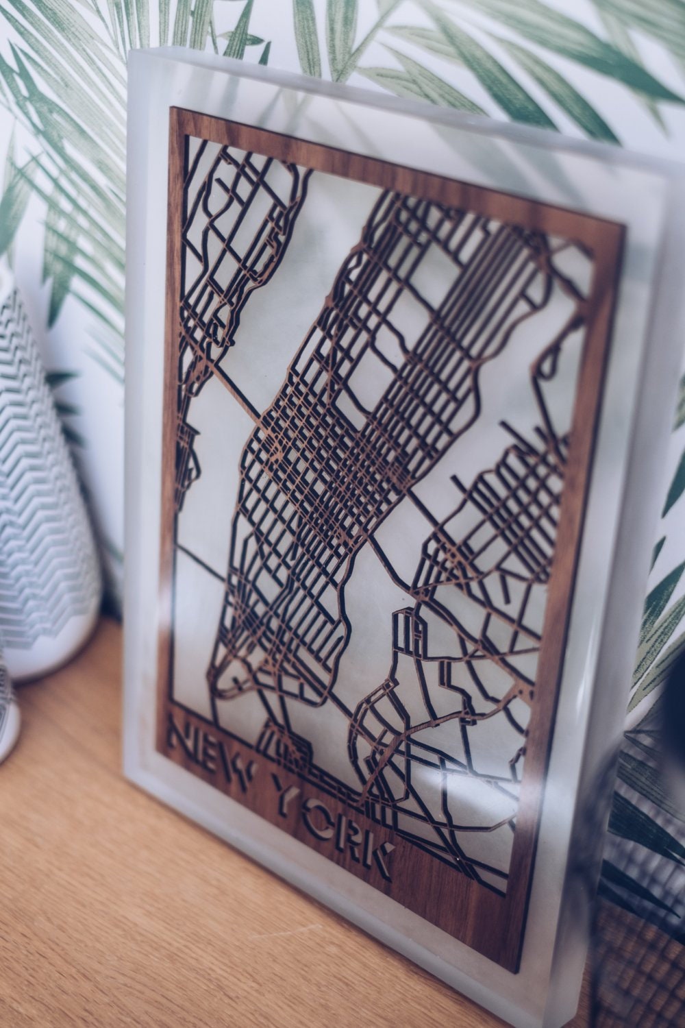 New York City Map Resin Encased. - Etsy