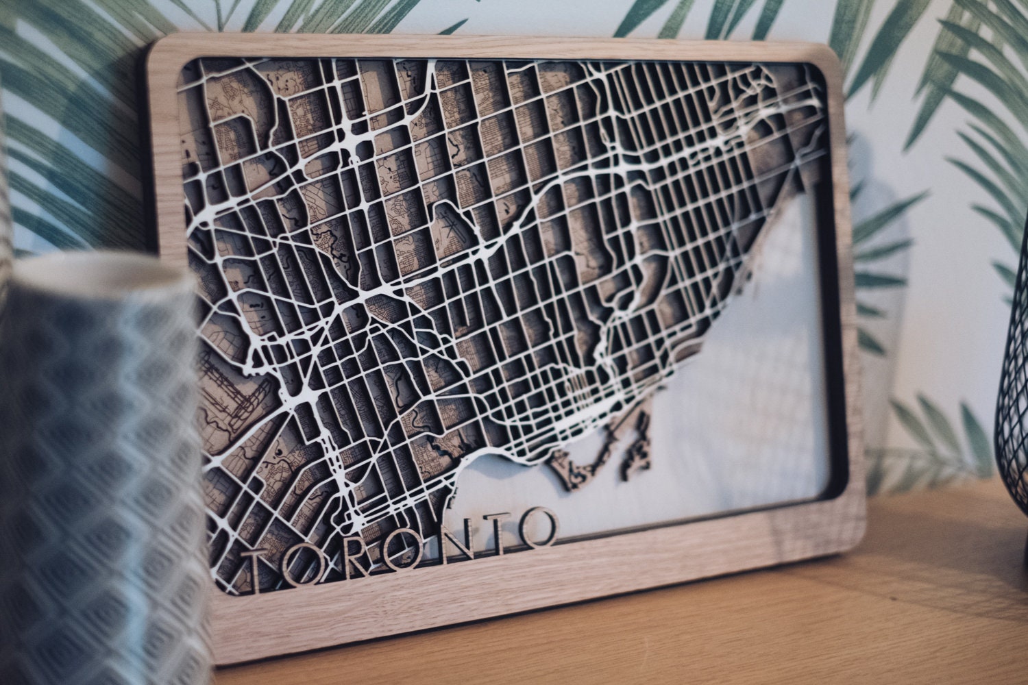 Toronto Multi Layer Laser Cut Wood Map Art. Custom Locations - Etsy