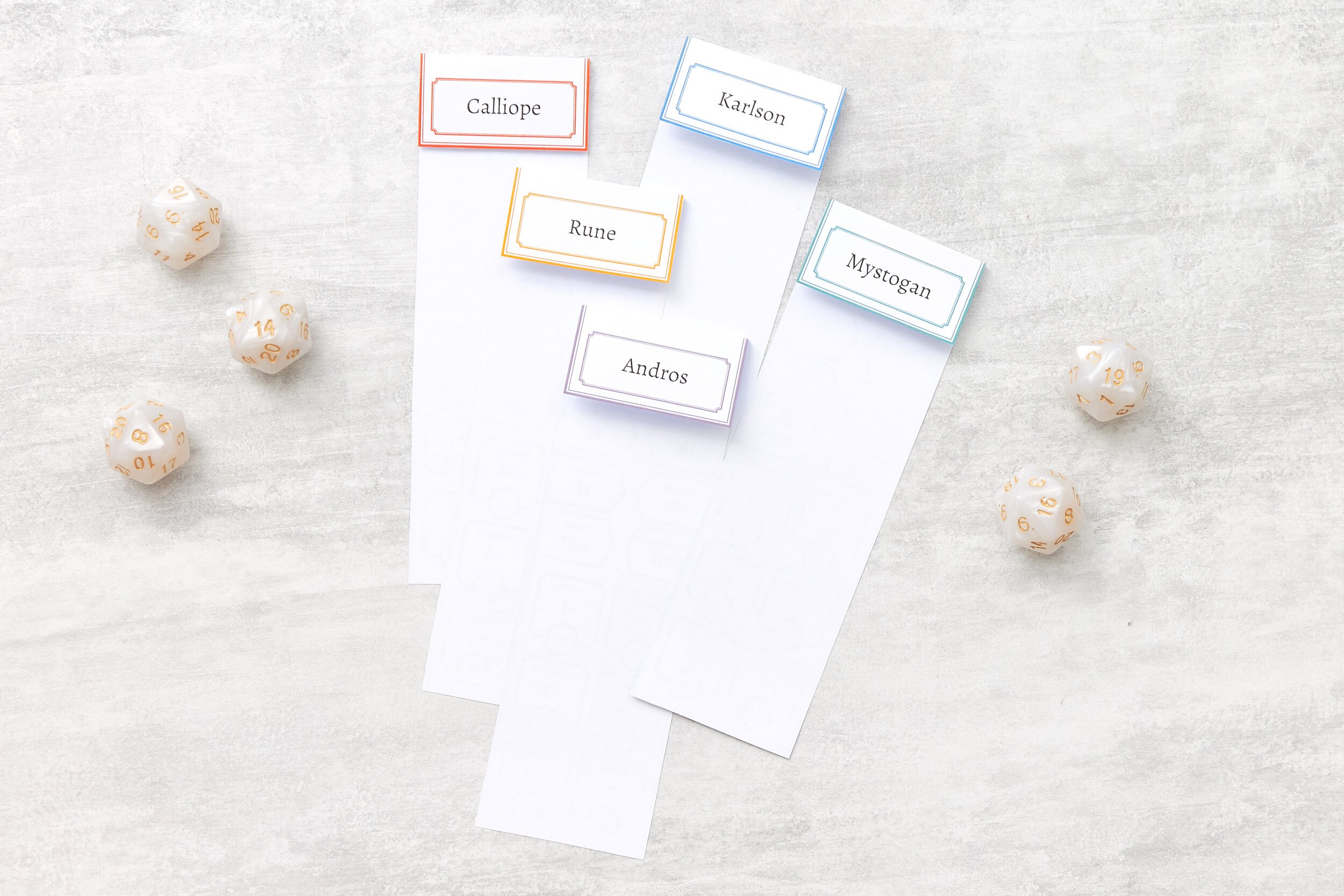 Initiative Tracker Cards Rainbow Fillable PDF Combat - Etsy