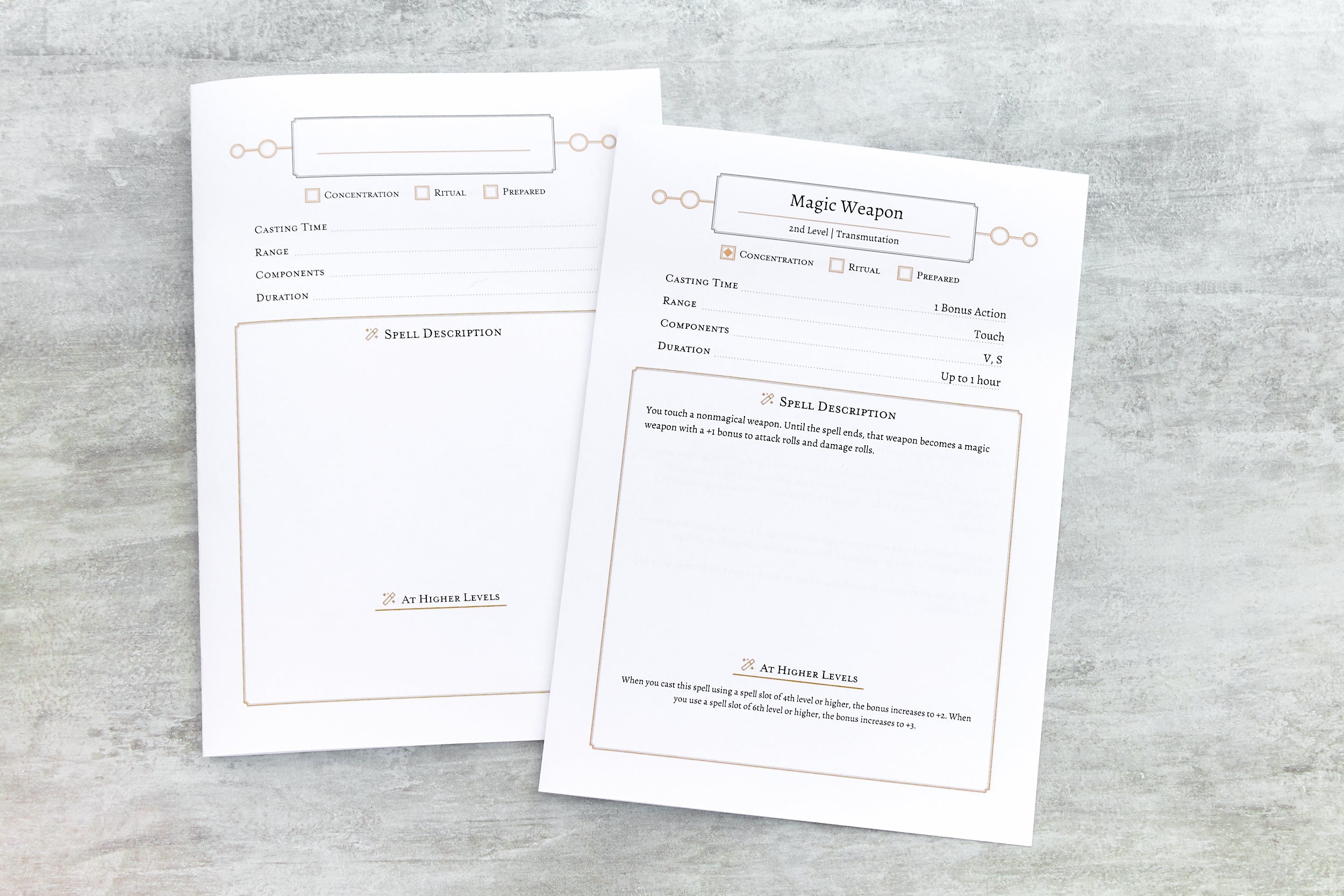 Wizard Spellbook Fillable PDF A5 Folded Booklet D&D | Etsy