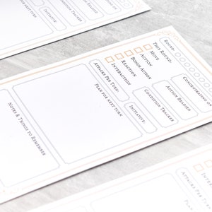 Player Combat Turn Card Dungeons and Dragons D&D Initiative Turn ...