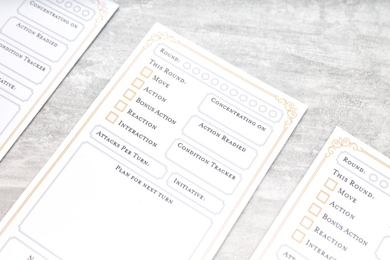 Player Combat Turn Card Dungeons and Dragons D&D Initiative - Etsy
