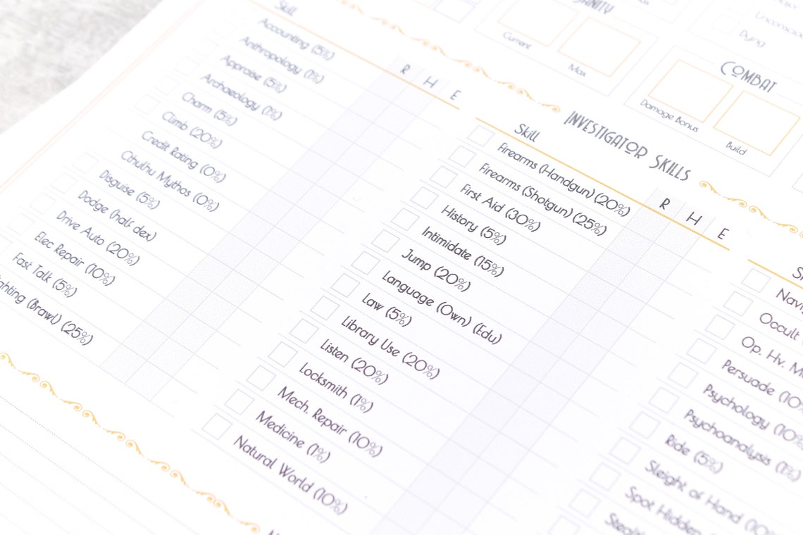 Call of cthulhu d20 character sheet - moonolf