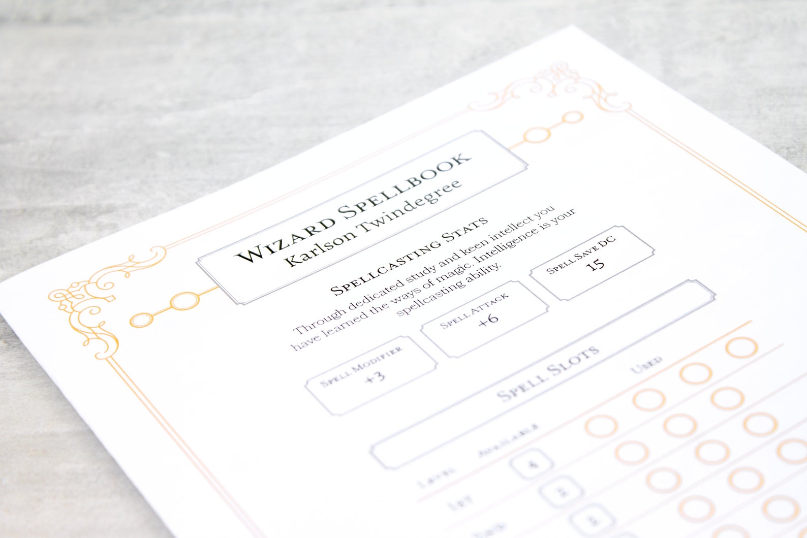 Wizard Spellbook Fillable PDF A5 Folded Booklet D&D | Etsy