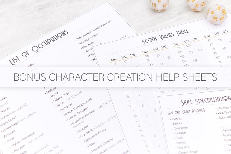 Call of Cthulhu Character Sheet 7th Edition Fillable PDF | Etsy