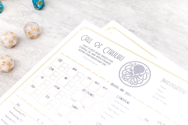 Call of cthulhu modern character sheet - ptubbs