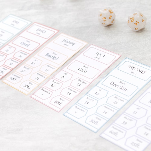 Monster Stat Cards Fillable PDF NPC Combat Cheat Sheets - Etsy