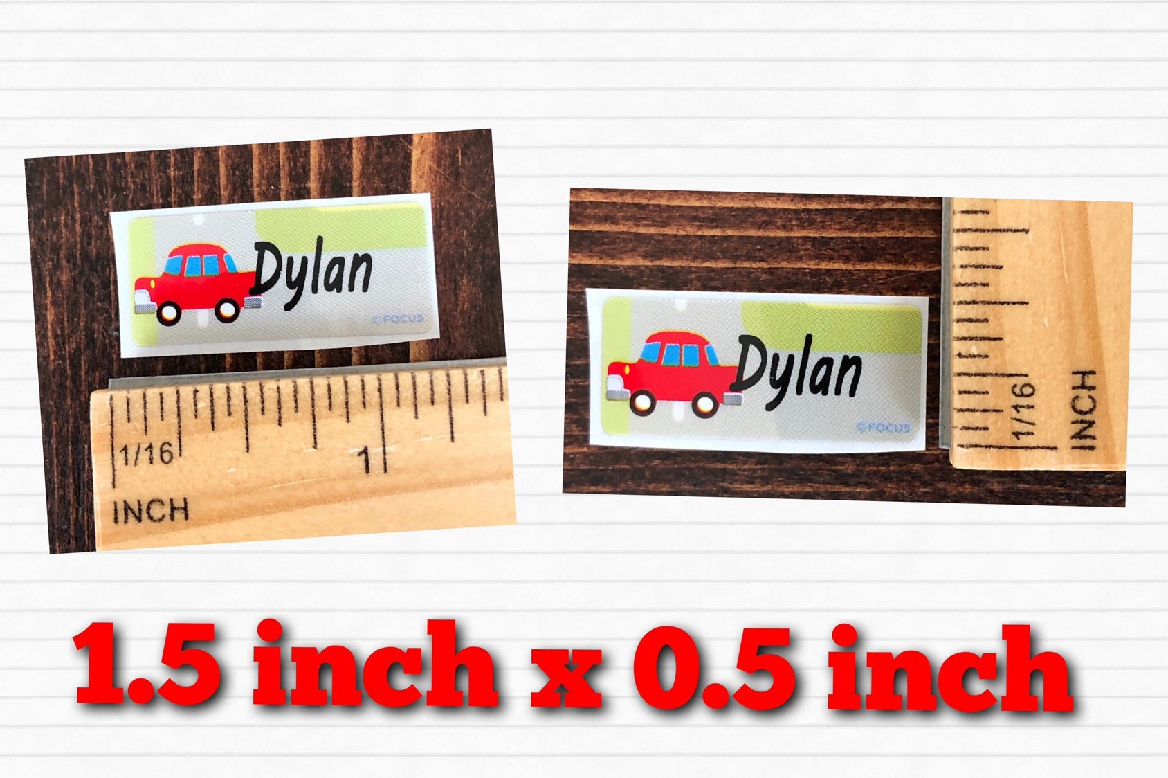 Dinosaurs - 60 Personalized Name Stickers, Water Proof, Dish Washer ...