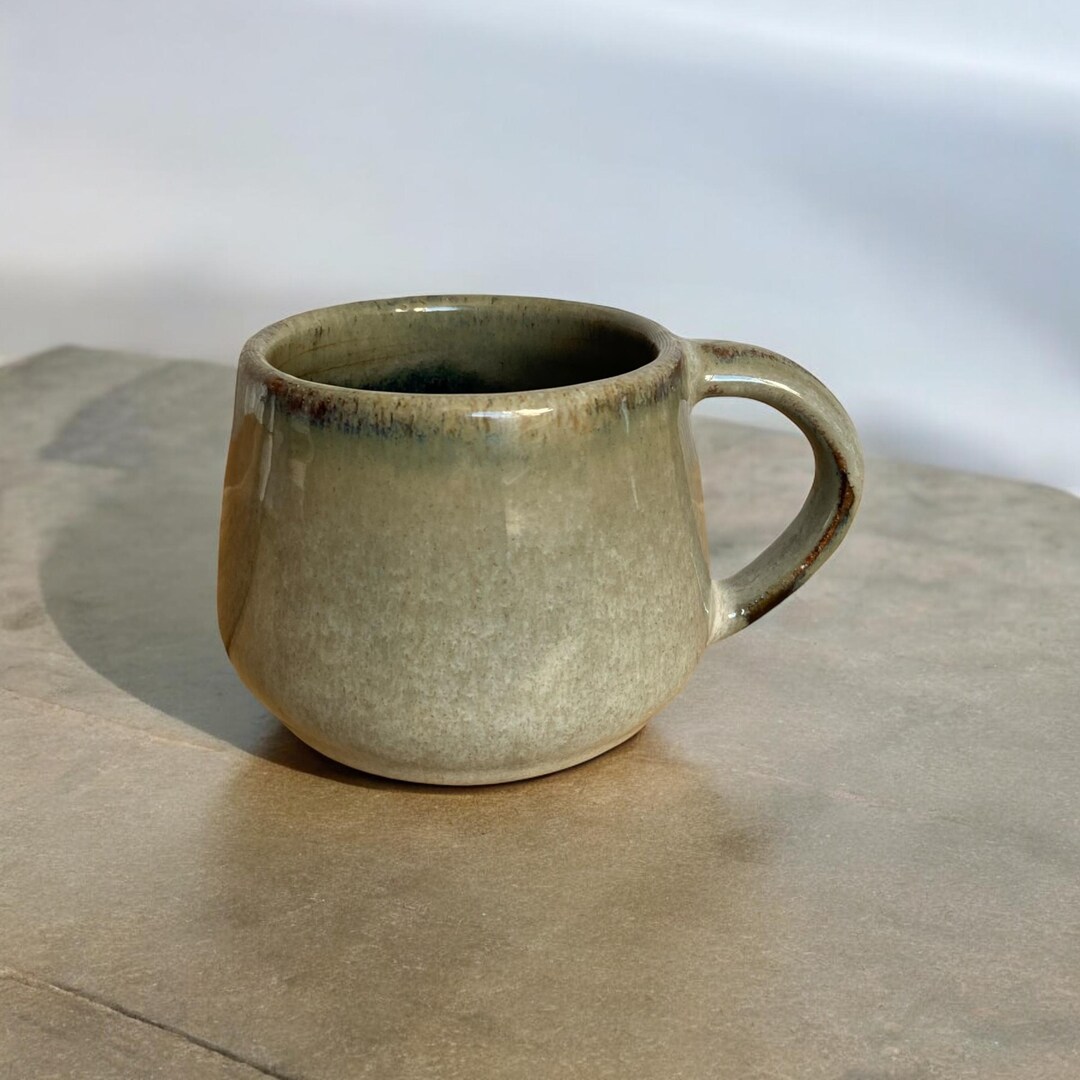 Handmade Molten Glazed Grey Ceramic Mugs - Etsy