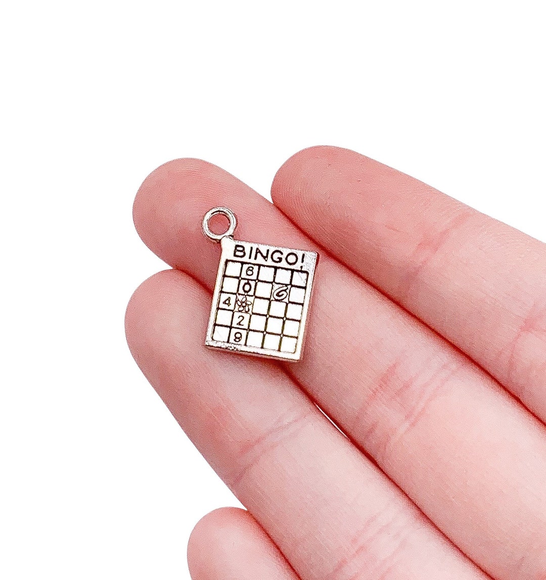 1 Bingo Card Charm, Gaming Charms, Individual Charms, Gambling Charms ...