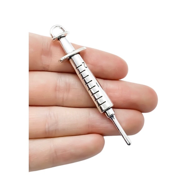 Syringe Needle Charm - Etsy