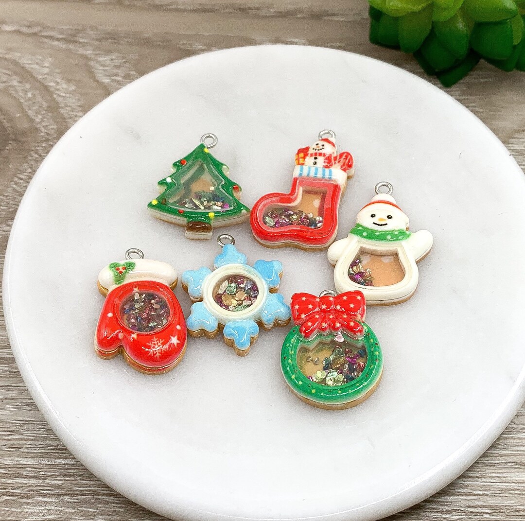 Christmas Charms Bundle, Snowglobe Charms, Holiday Charms, Bulk, Sugar ...