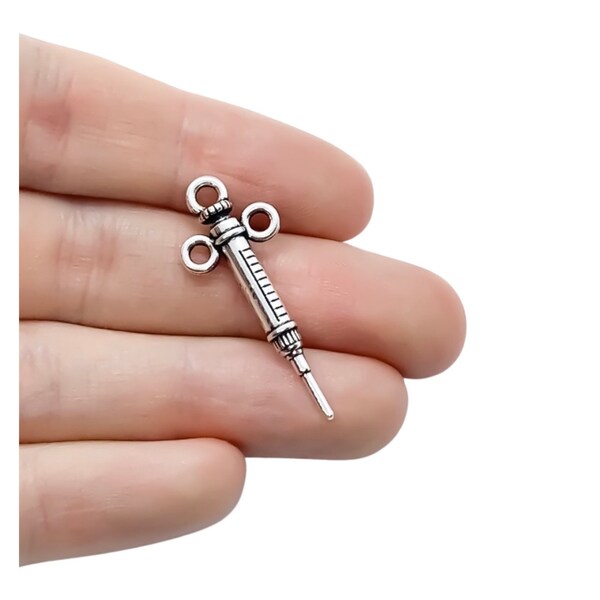 Syringe Needle Charm - Etsy