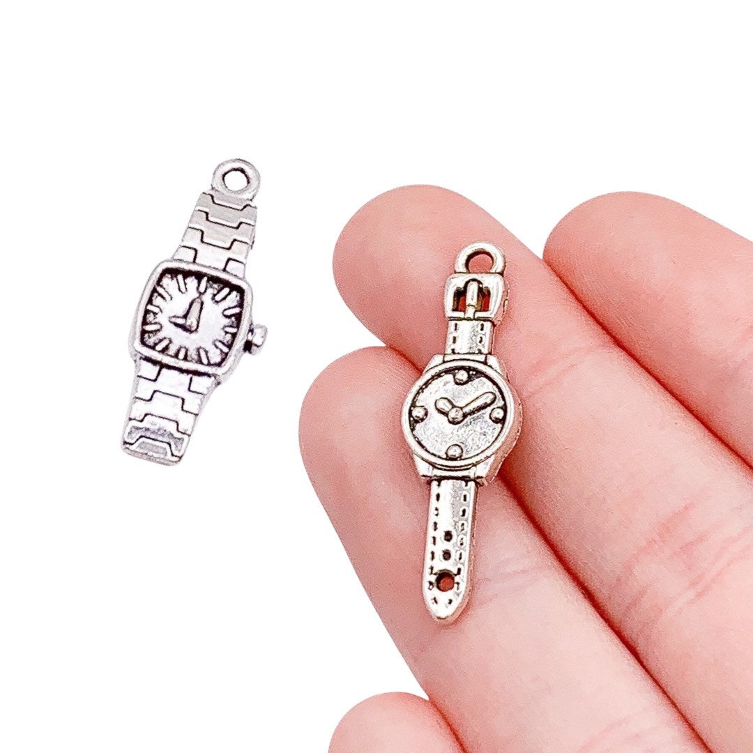 1 Time Watch Charm, Wristwatch Charm, Clock Charms, Time Charms ...