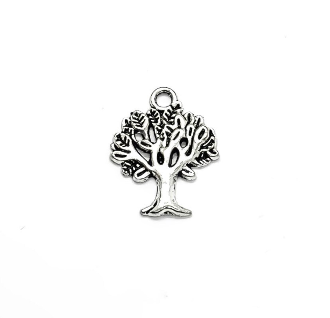 1 Silver Tree Charm, Gardening Charms Tree Lover Charm, Plants, Gift ...