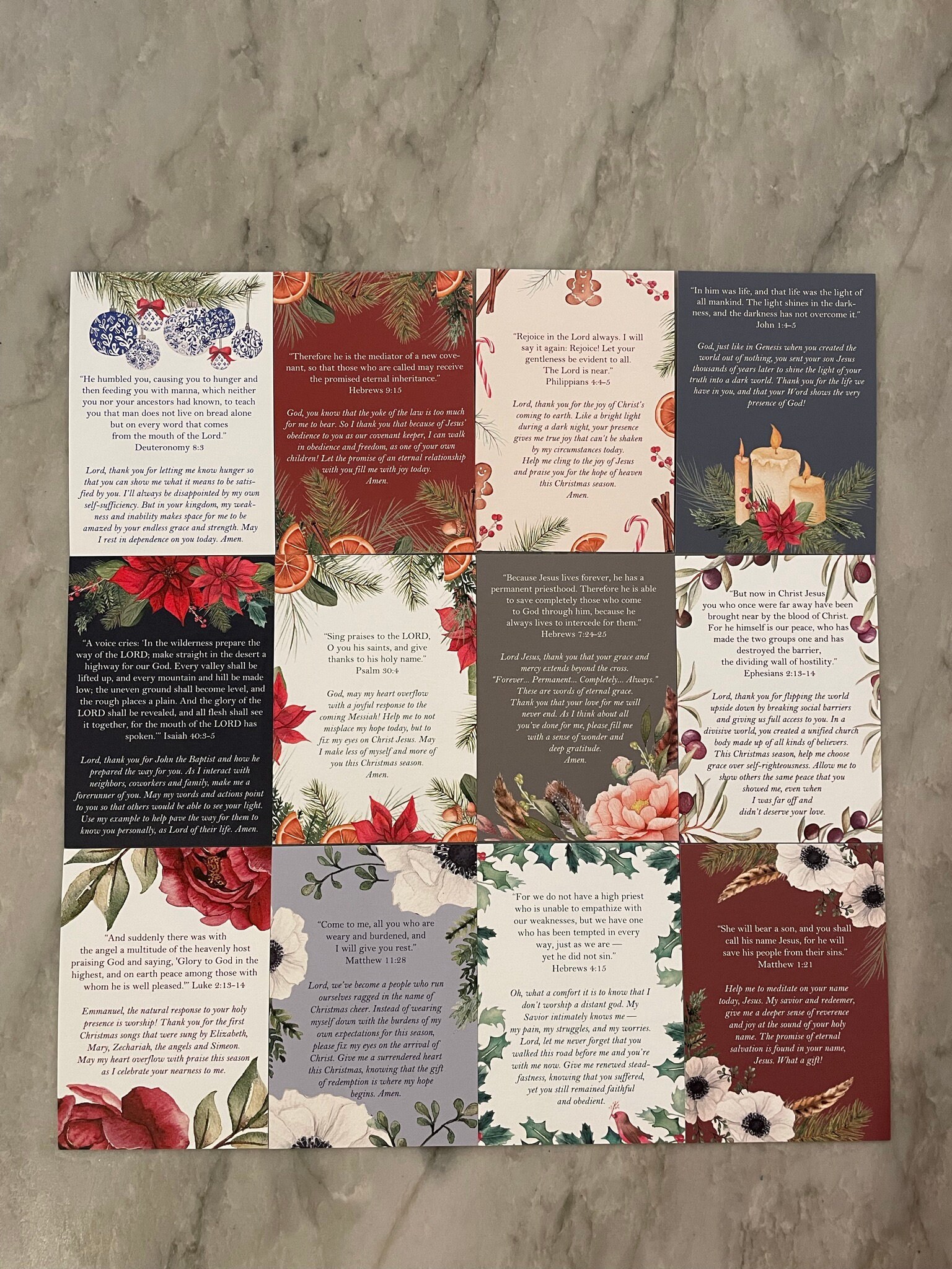 DIGITAL DOWNLOAD Advent Cards (printable Option; Read on Tablet or ...