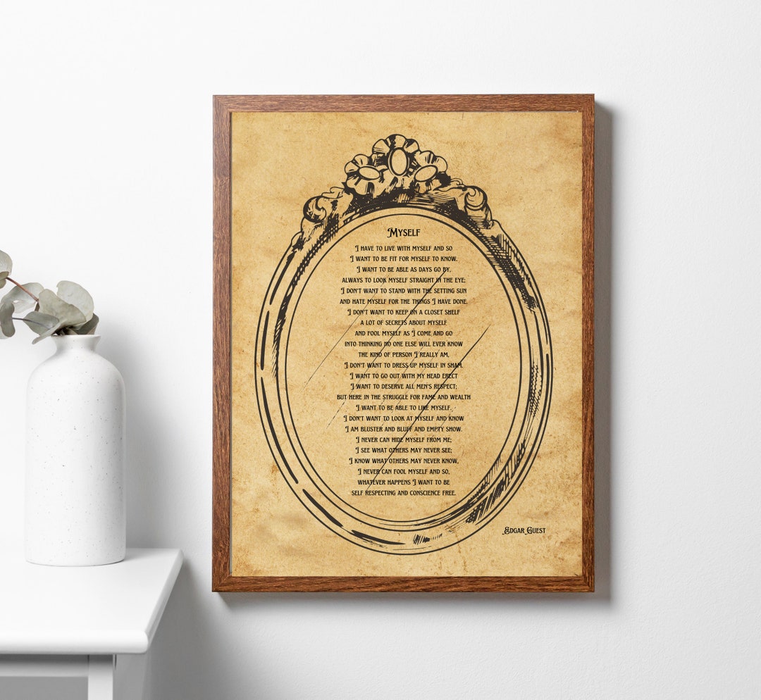 Myself Poem by Edgar Guest, Digital Download, PDF File, Great Printable ...
