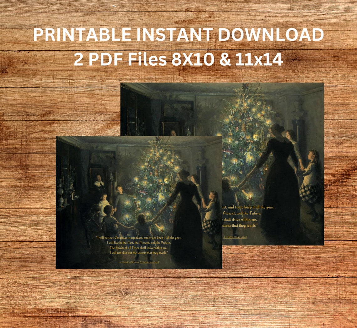 Charles Dickens A Christmas Carol Quote, Vintage Viggo Johansen ...