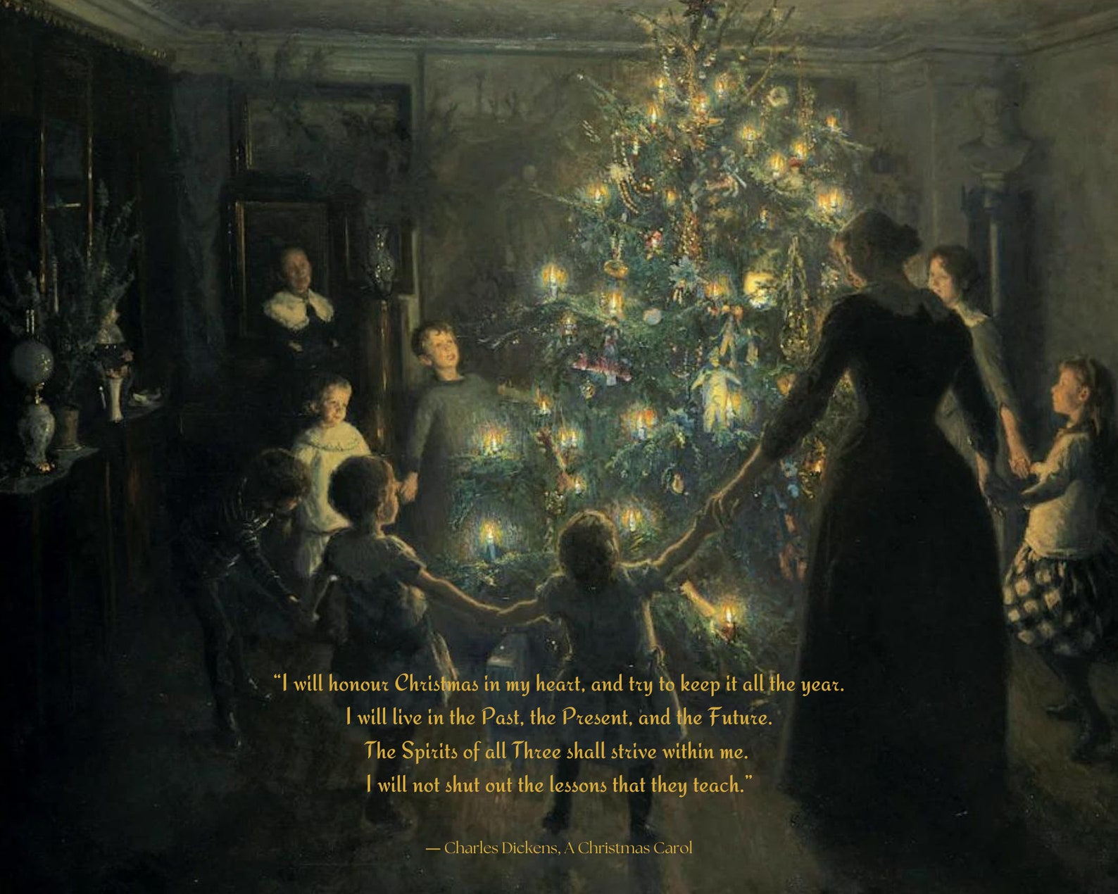 Charles Dickens A Christmas Carol Quote, Vintage Viggo Johansen ...