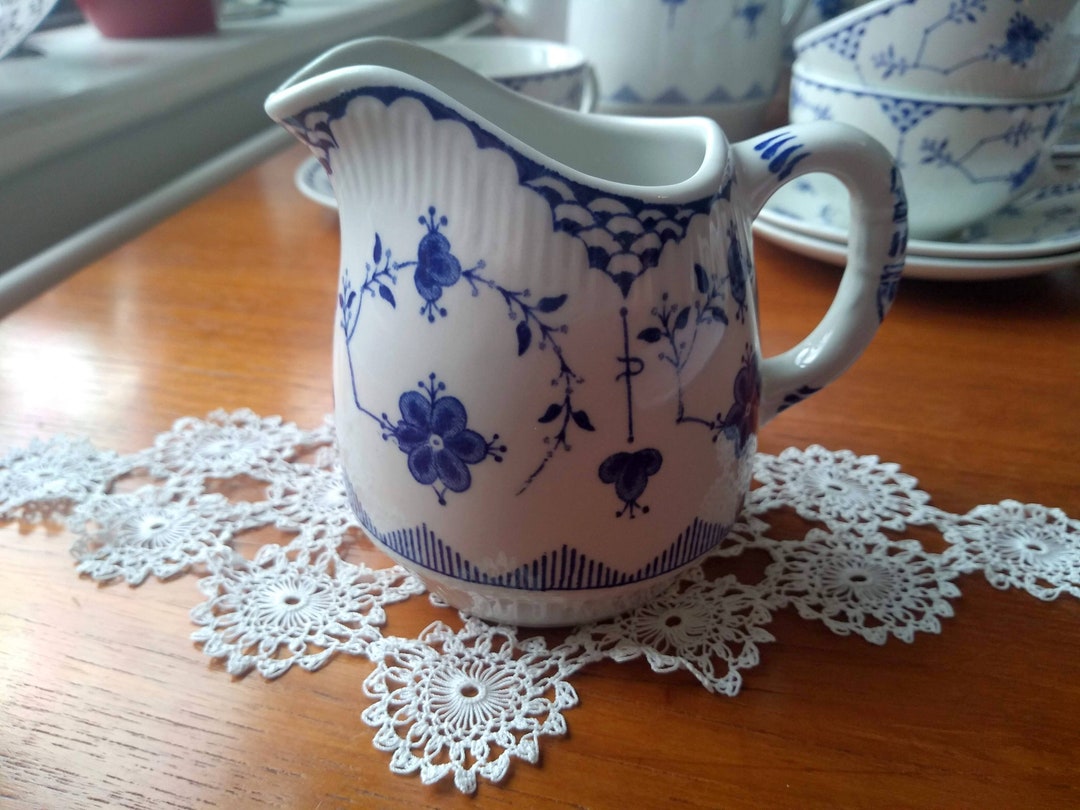 Vintage Furnivals Denmark Creamer in the Iconic Blue & White Pattern ...