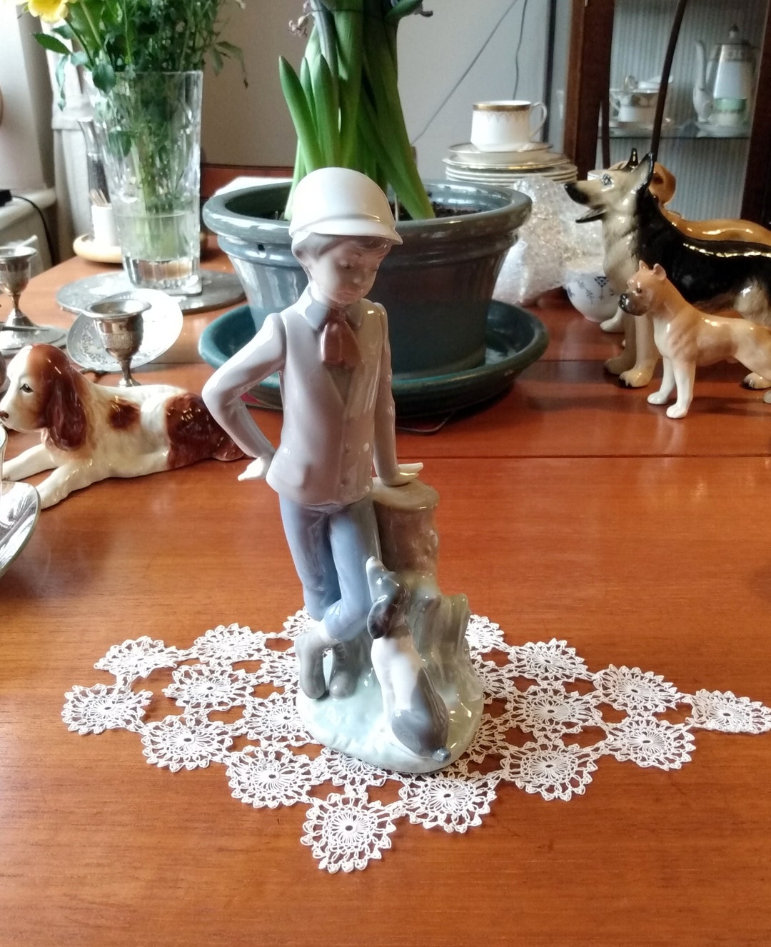 Nao by Lladro Porcelain Figurine of 'boy With His Dog' Handmade in ...