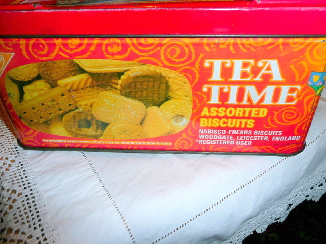 Christmas Nabisco Frears Vintage Tea Time Biscuit Tin From - Etsy