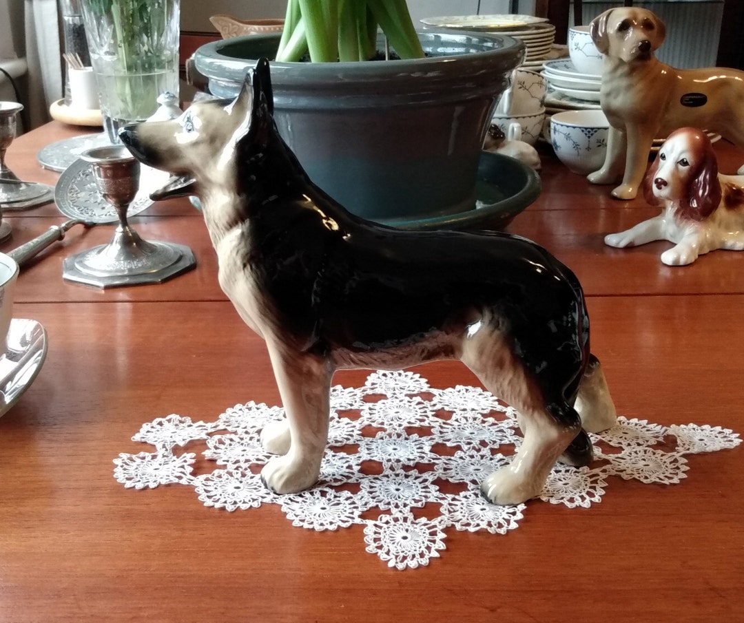 Coopercraft Rare German Shepherd Glazed Figurine (large 9.5").made in ...