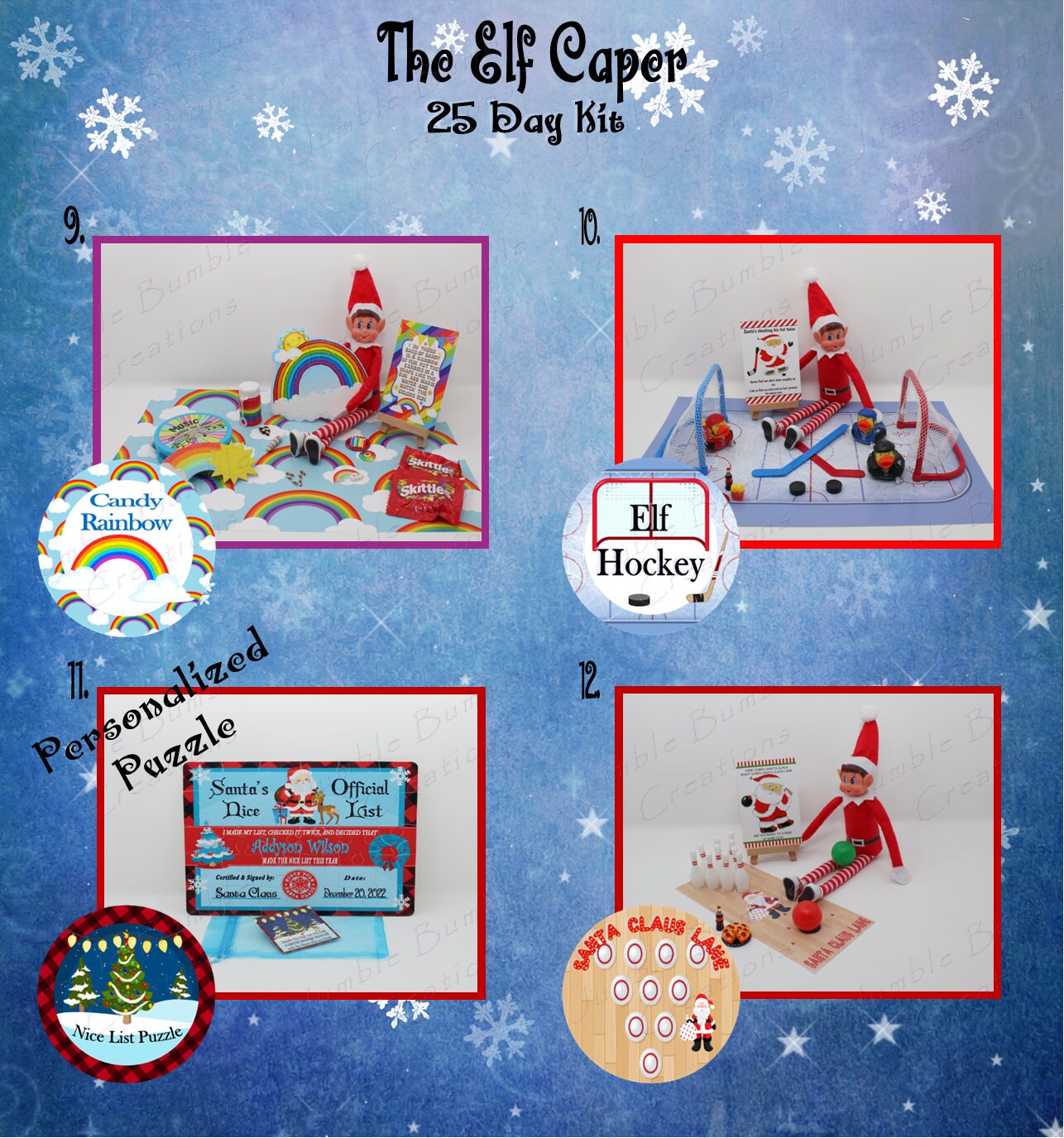Elf Caper 25 Day Kit 25 Days of Elf Props - Etsy