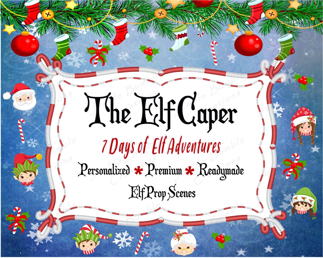 Elf Caper 7 Days of Elf Adventure Props Adventure Activities - Etsy