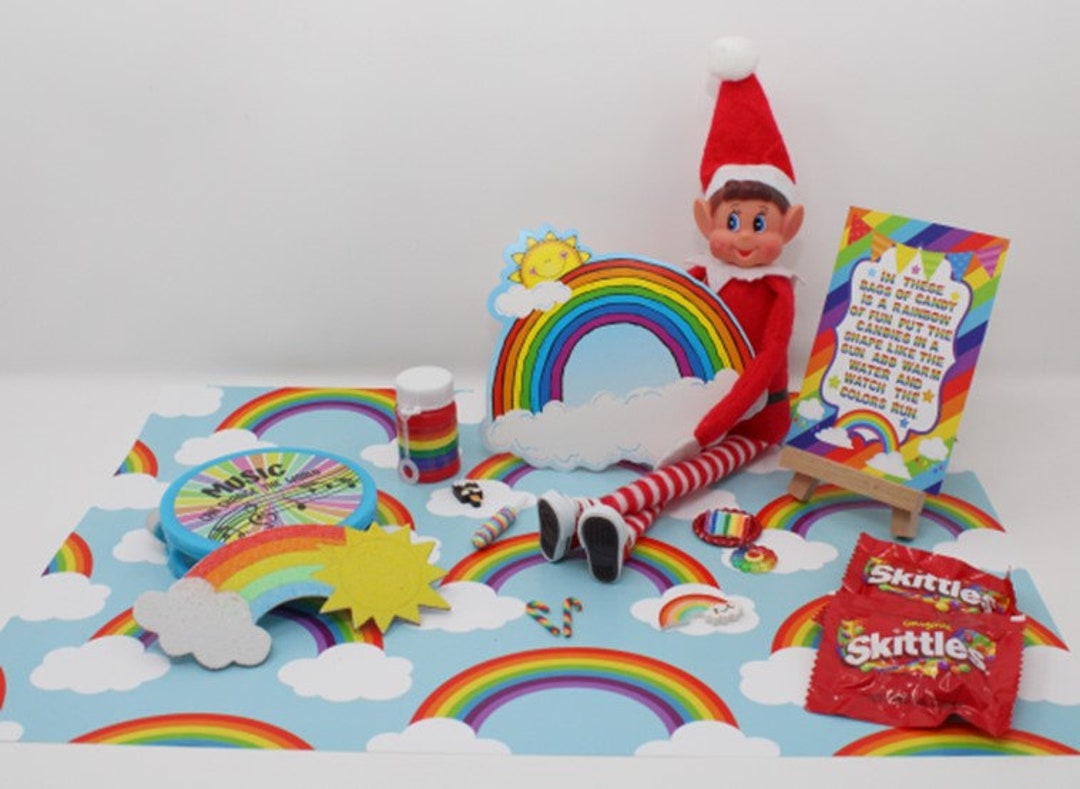 The Elf Caper-candy Rainbow Elf Prop Kit, Elf Activity Kit, Elf Props ...