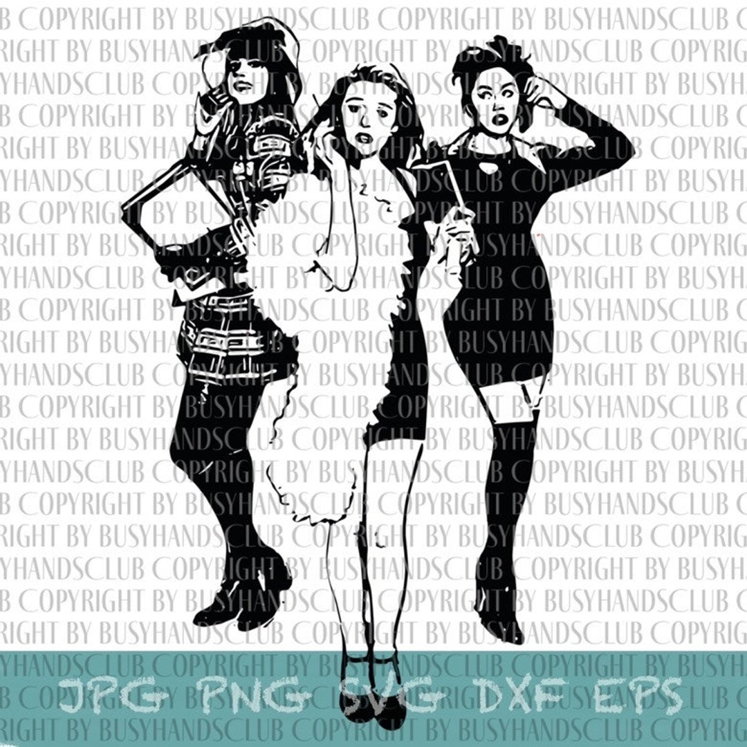 Clueless Was Else 90s Digital Illustration for SVG DXF Plotter Transfer ...