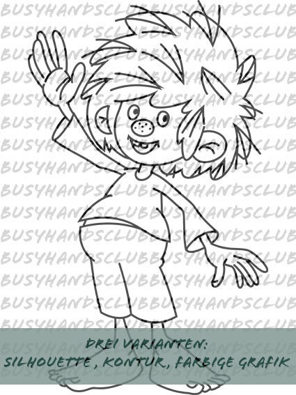 Pumuckl PNG SVG Clipart Digital Illustration Template Cricut - Etsy Canada