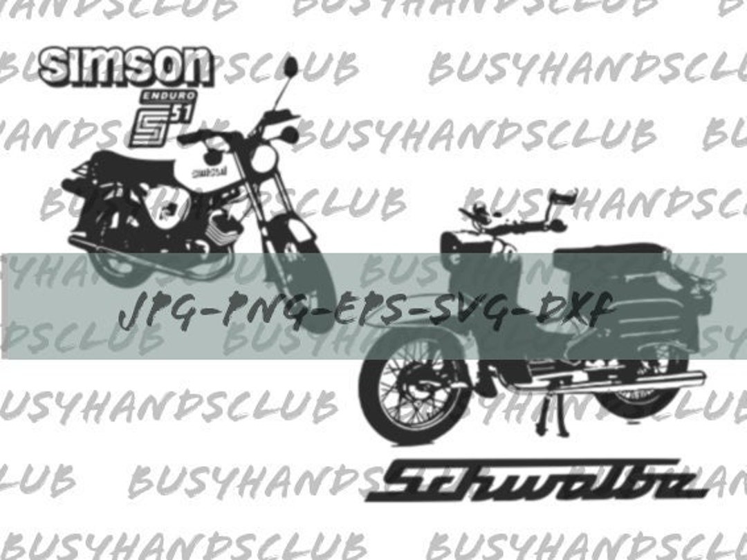 Simson Schwalbe PNG SVG Set Moped Mokick DDR Digitale Illustration Sperber Star - Etsy.de
