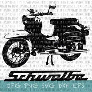 Simson Schwalbe PNG SVG Set Moped Mokick DDR Digitale Illustration ...