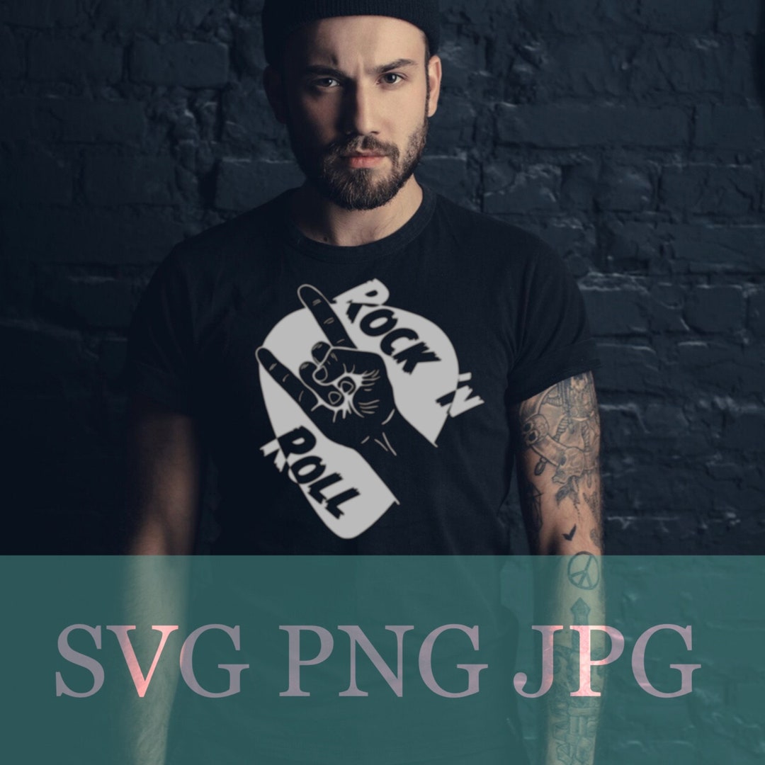Rock 'n Roll SVG Digital File Png Jpg for T-shirt Gift Cricut and ...