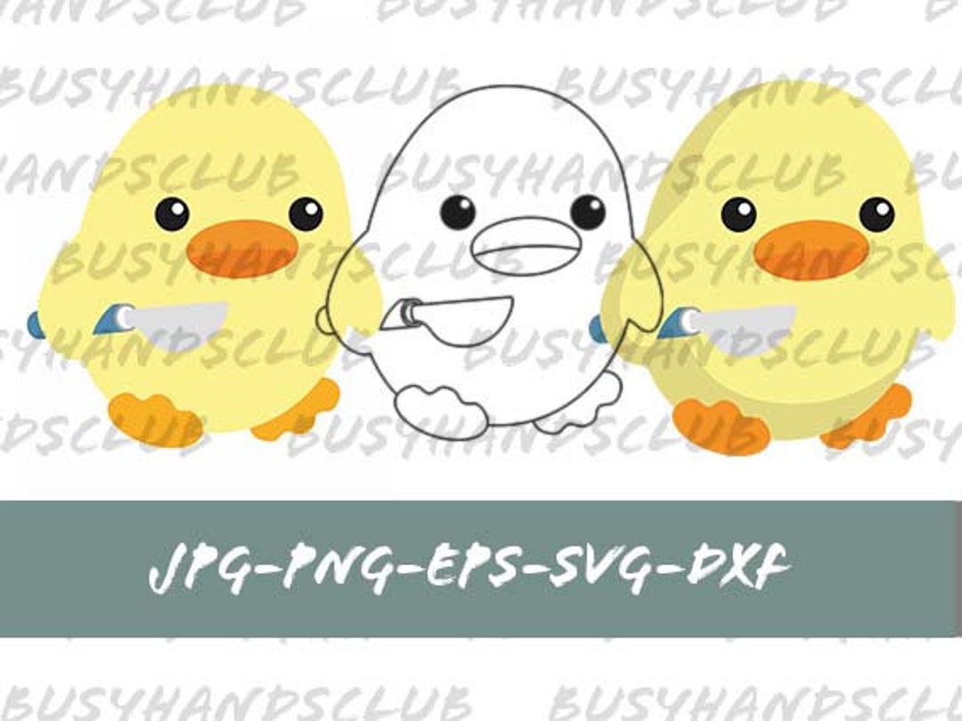 Duck With Knife Chick Chicken Lil Peep Illustration Meme SVG Clipart ...