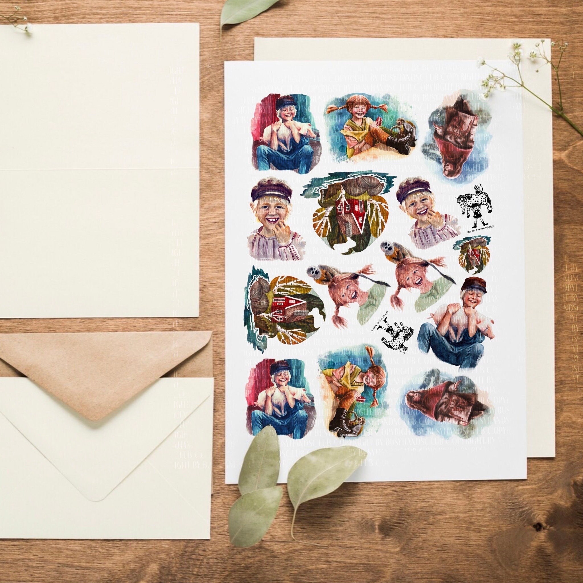 Children's Sticker Sticker Sheet Robber Girl Louse Boy - Etsy