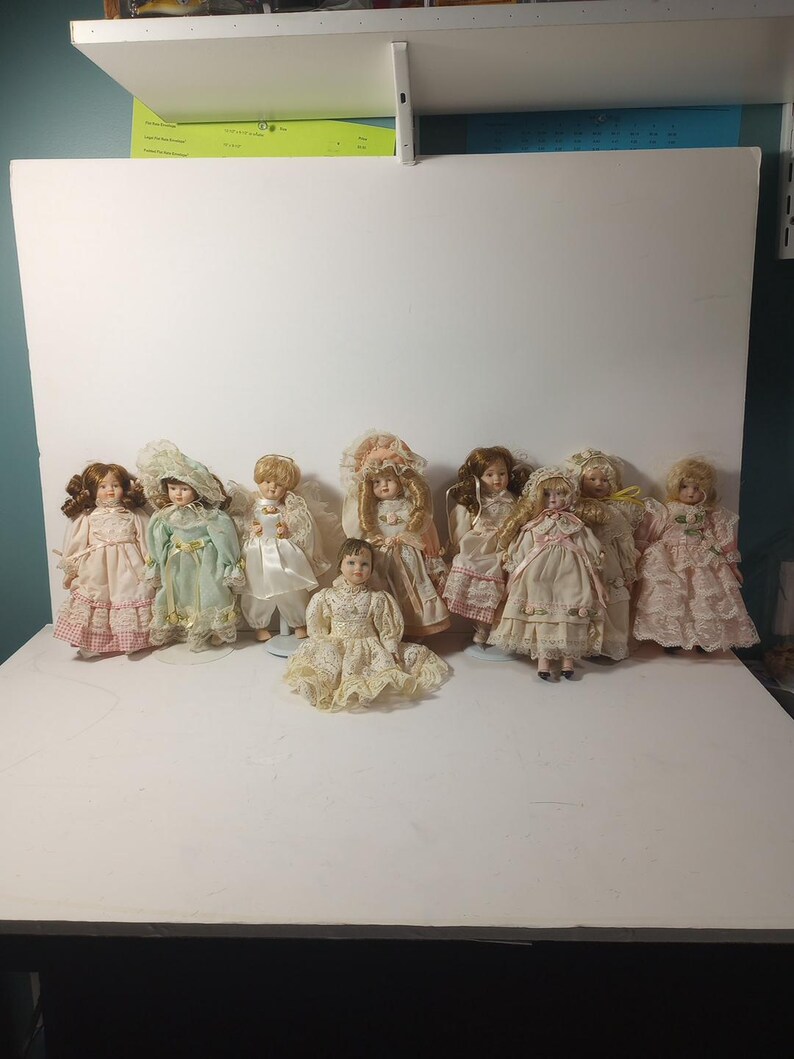 Porcelain Dolls 8 in Set of 9 All With Their Original Clothes - Etsy