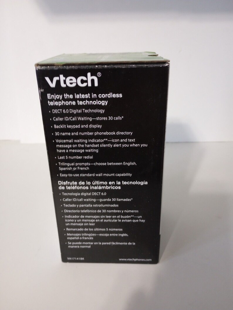 Vtech 6.0 Cordless Phone Caller Id/call Waiting Black - Etsy