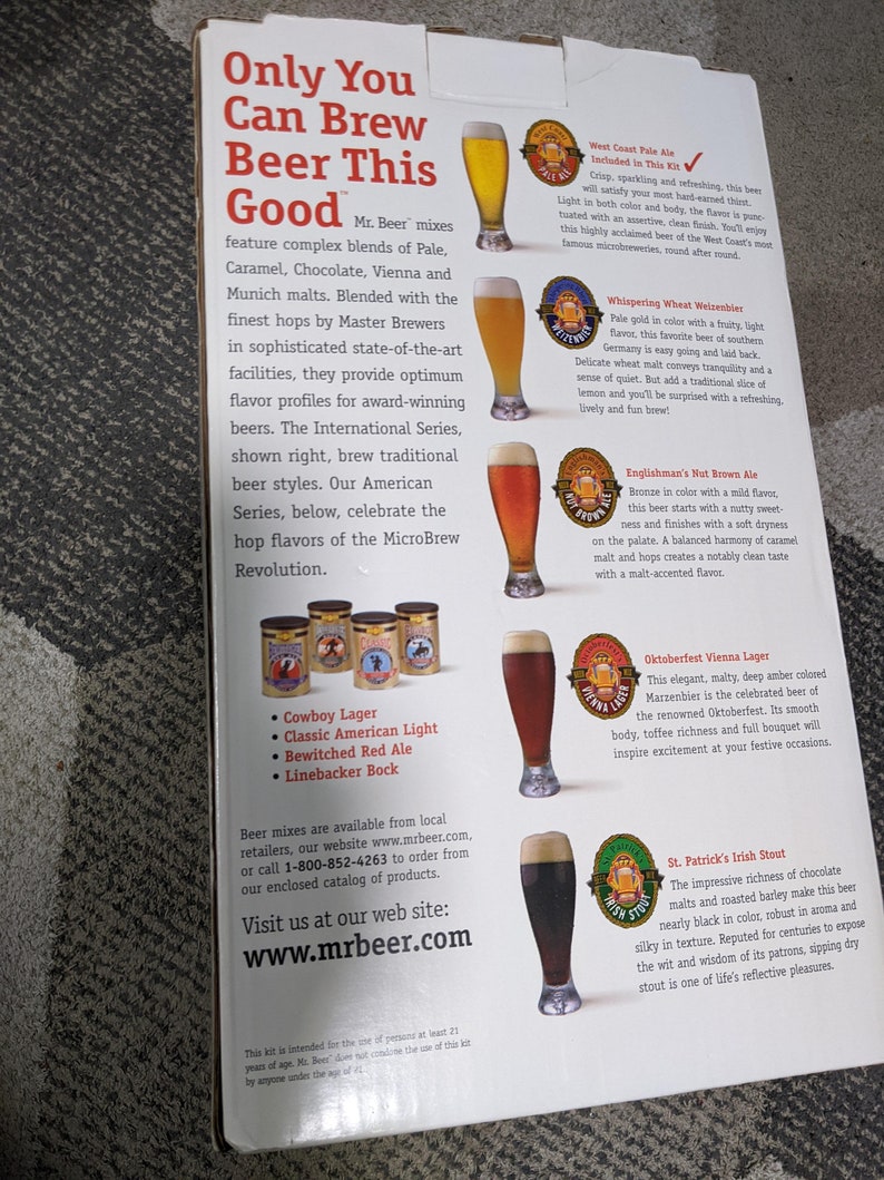 Mr Beer Micro Brewery Brew Keg Deluxe Edition Brown Plastic Keg Recipes ...