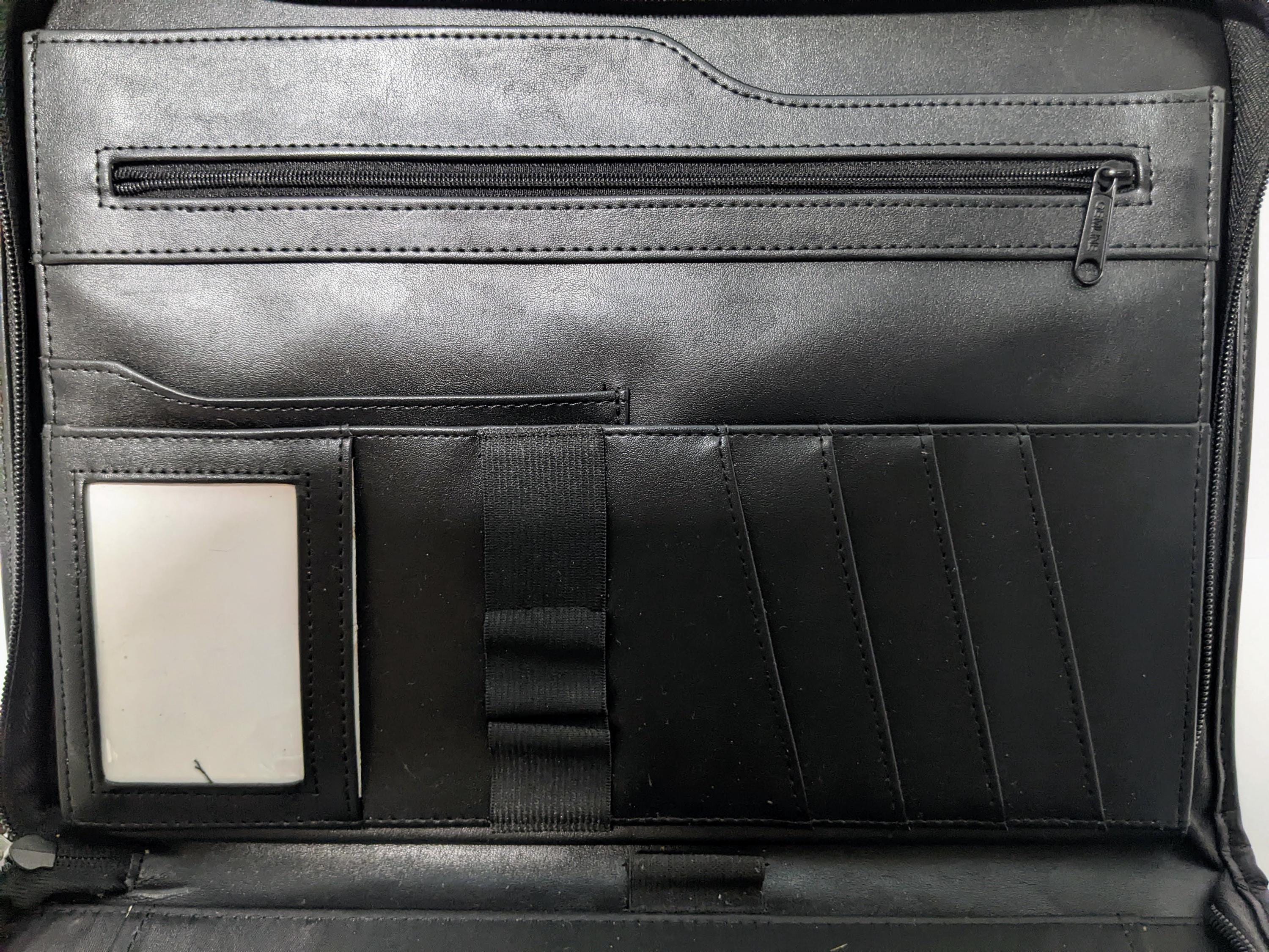 Gemline Leather Portfolio Travel Planner Zip Around Case International ...