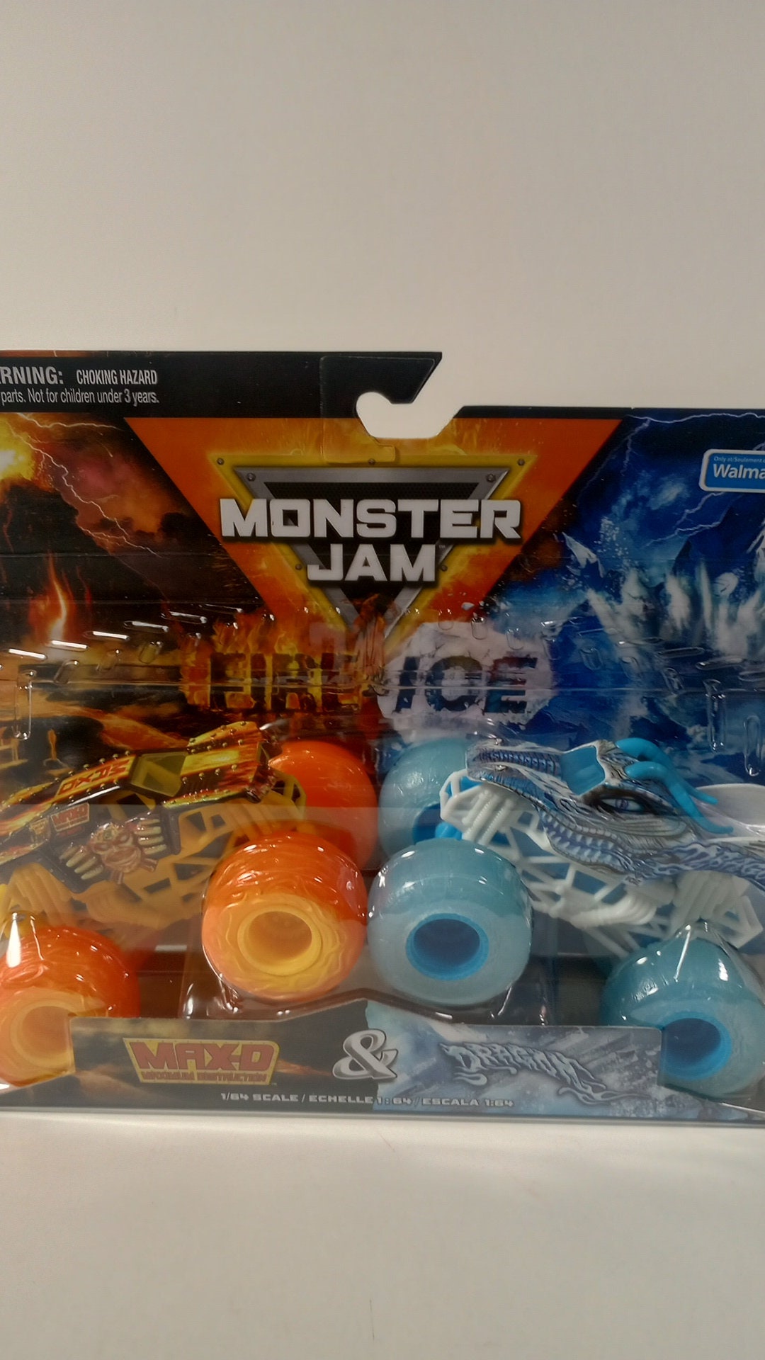 Monster Jam Walmart Exclusive Fire AND Ice Max D & Dragon - Etsy