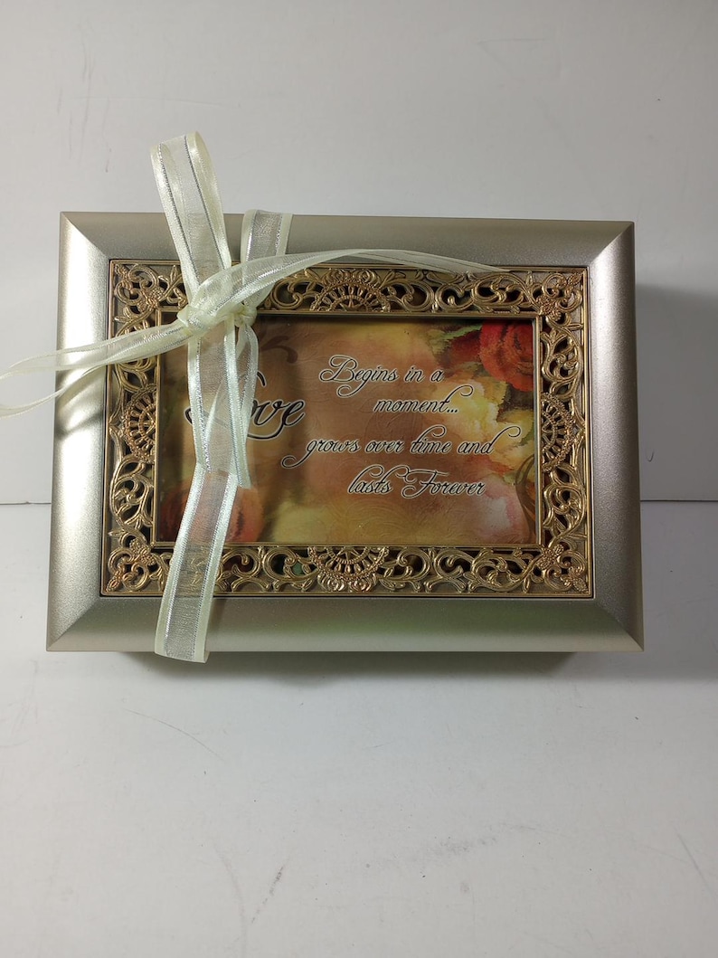 Music Box Picture Frame Cottage Garden Plays Unchained Melody - Etsy